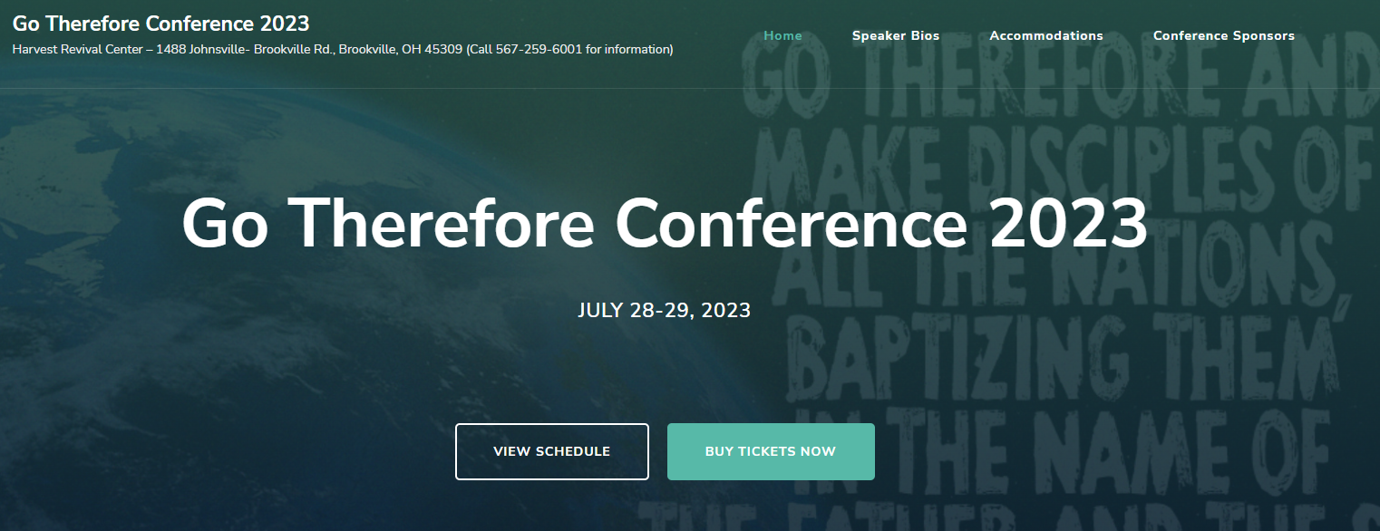 GO THEREFORE CONFERENCE 2023 – JULY 28-29 – REGISTRATION NOW OPEN | Dr ...